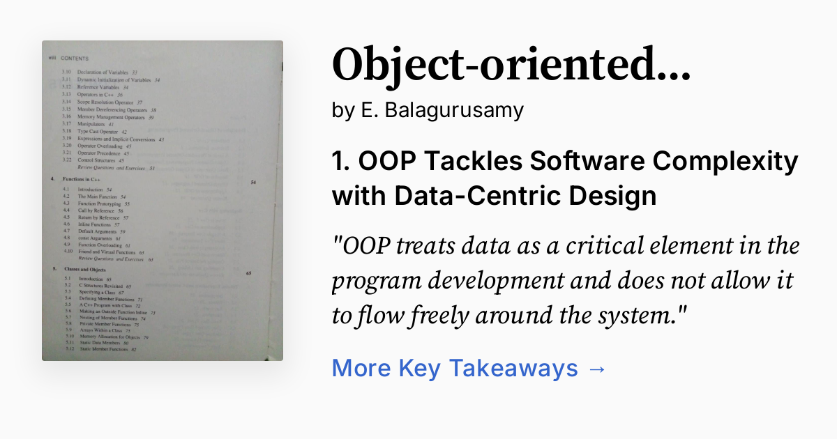 Object Oriented Programming With C Summary Quotes Audio 8894