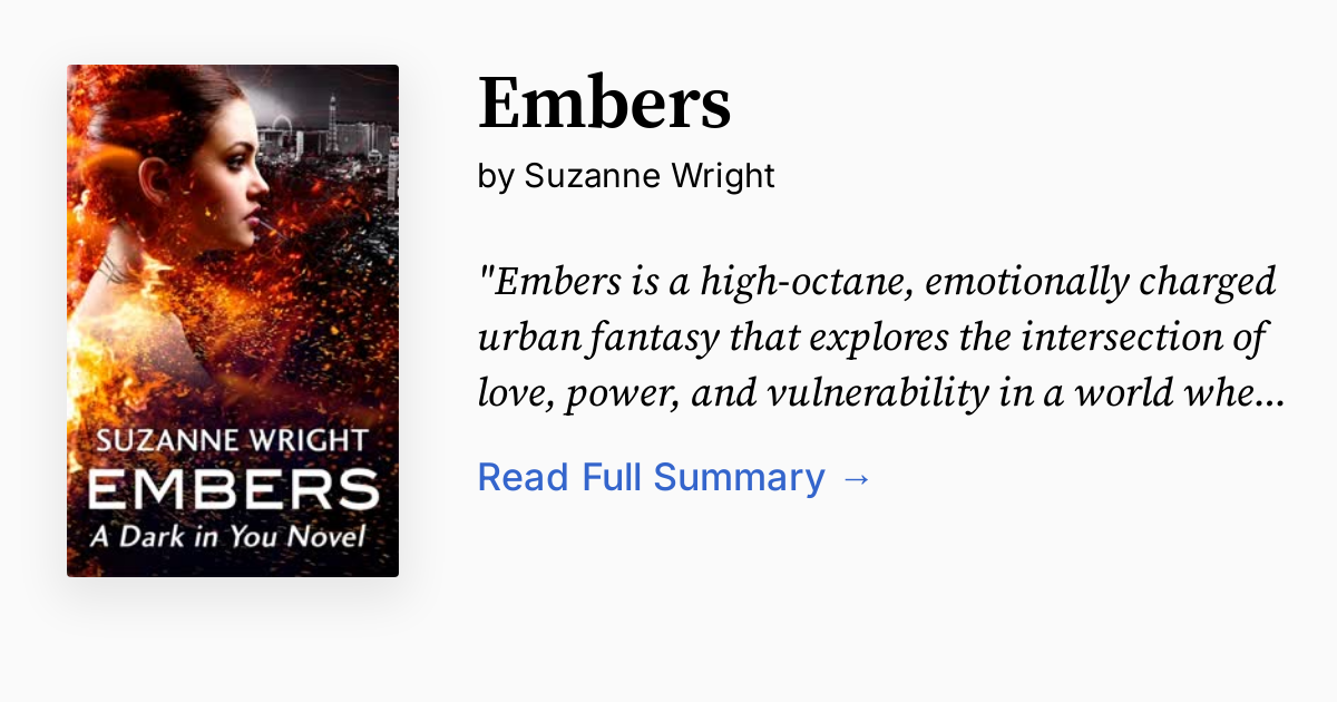 Embers by Suzanne Wright | Summary, Analysis