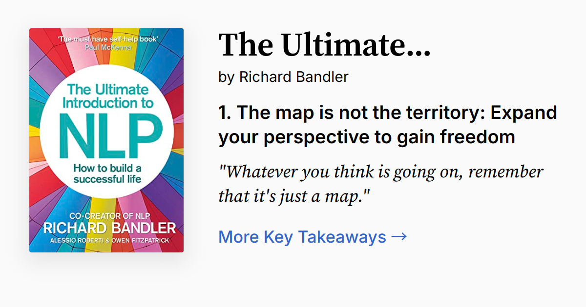 The Ultimate Introduction to NLP | Summary, Quotes, FAQ, Audio The Ultimate Introduction to NLP | Summary, Quotes, FAQ, Audio