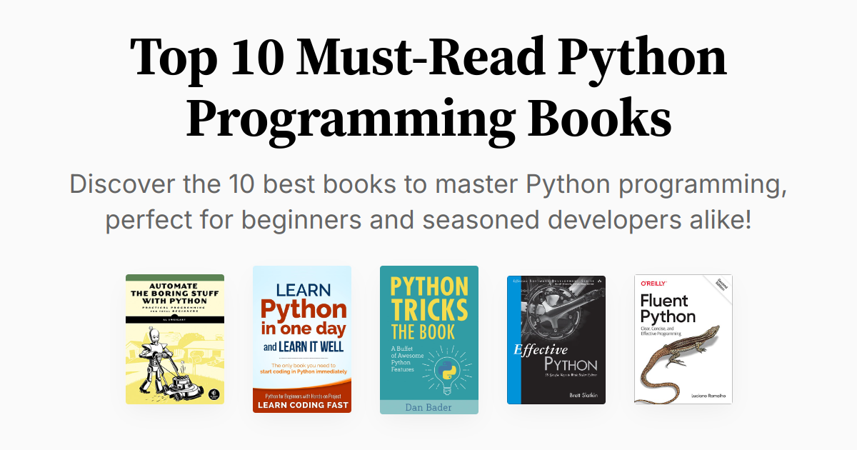 Top 10 Must Read Python Programming Books Summary And Audio