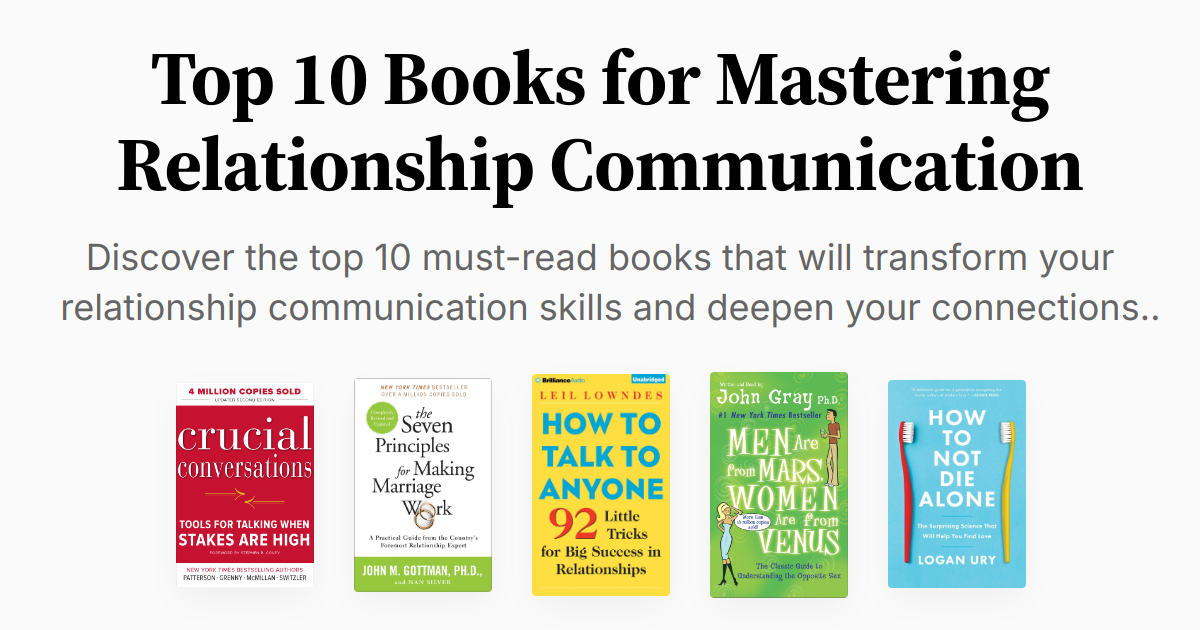 Top 10 Books for Mastering Relationship Communication | Summary & Audio