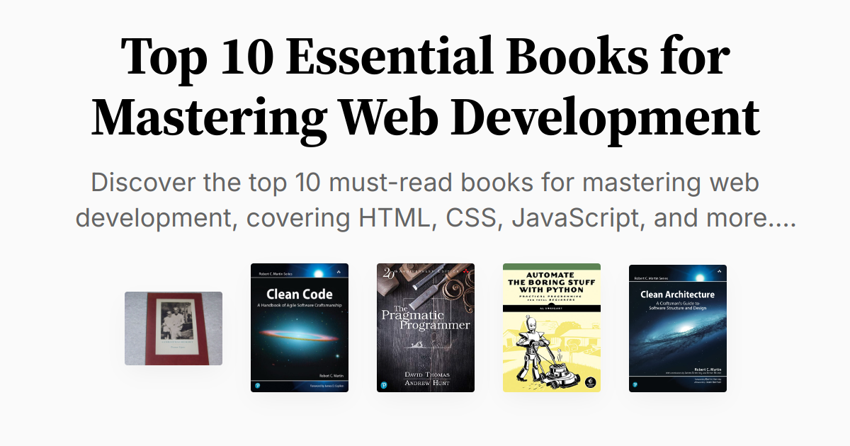 Top 10 Essential Books for Mastering Web Development | Summary & Audio