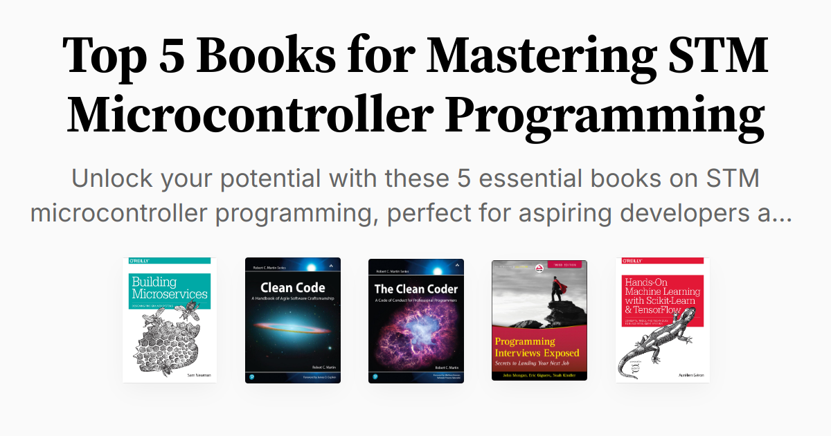 Top 5 Books For Mastering Stm Microcontroller Programming Summary And Audio