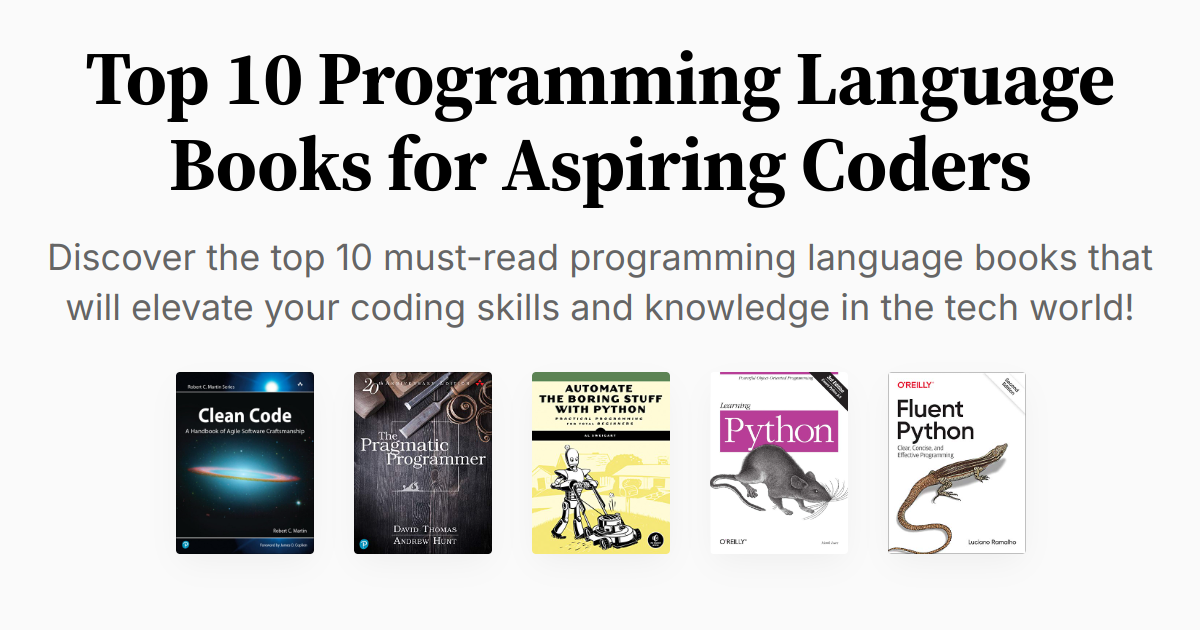 Top 10 Programming Language Books For Aspiring Coders Summary And Audio