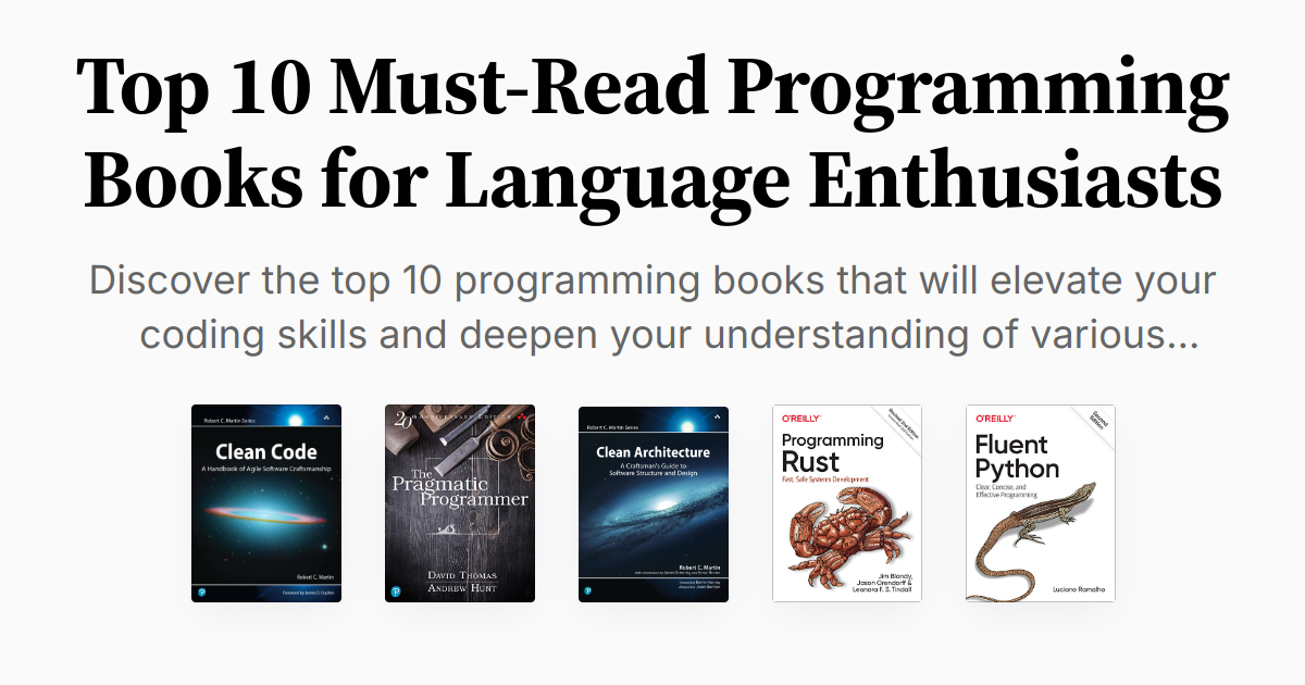 Top 10 Must Read Programming Books For Language Enthusiasts Summary And Audio